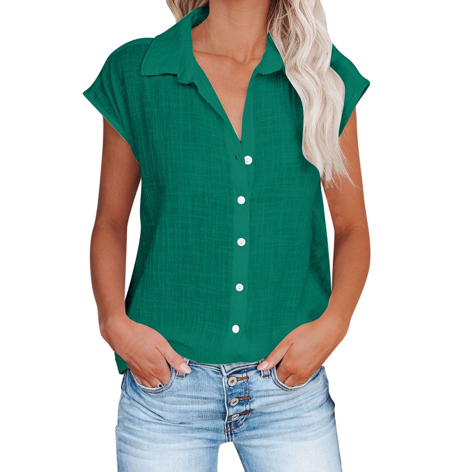 Click here for Hotojiny Cotton Linen Shirts For Women Summer Plus... prices