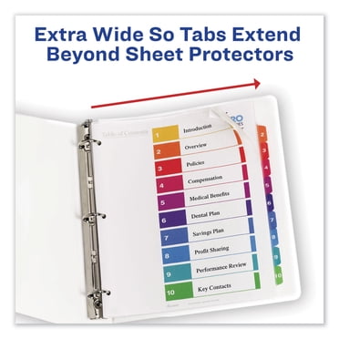 Avery Heavy-Duty Plastic Industrial Dividers, 26 A-Z Tabs, Yellow ...