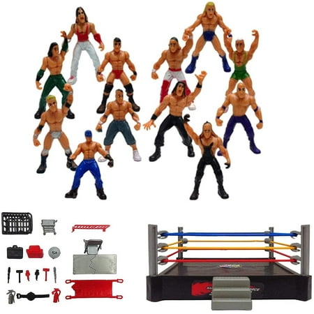 Wwe Mini Wrestling Figure Playset, Wrestler Warriors Toys With Square ...