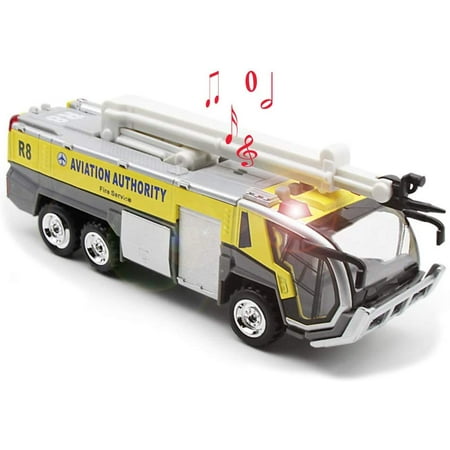 IGUOHAO Airport Diecast Airport Fire Truck Engine Pullback Friction Toy ...