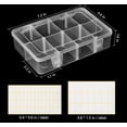 2 Pack 8 Grids Bead Organizer and Storage, Plastic Box with Removable ...