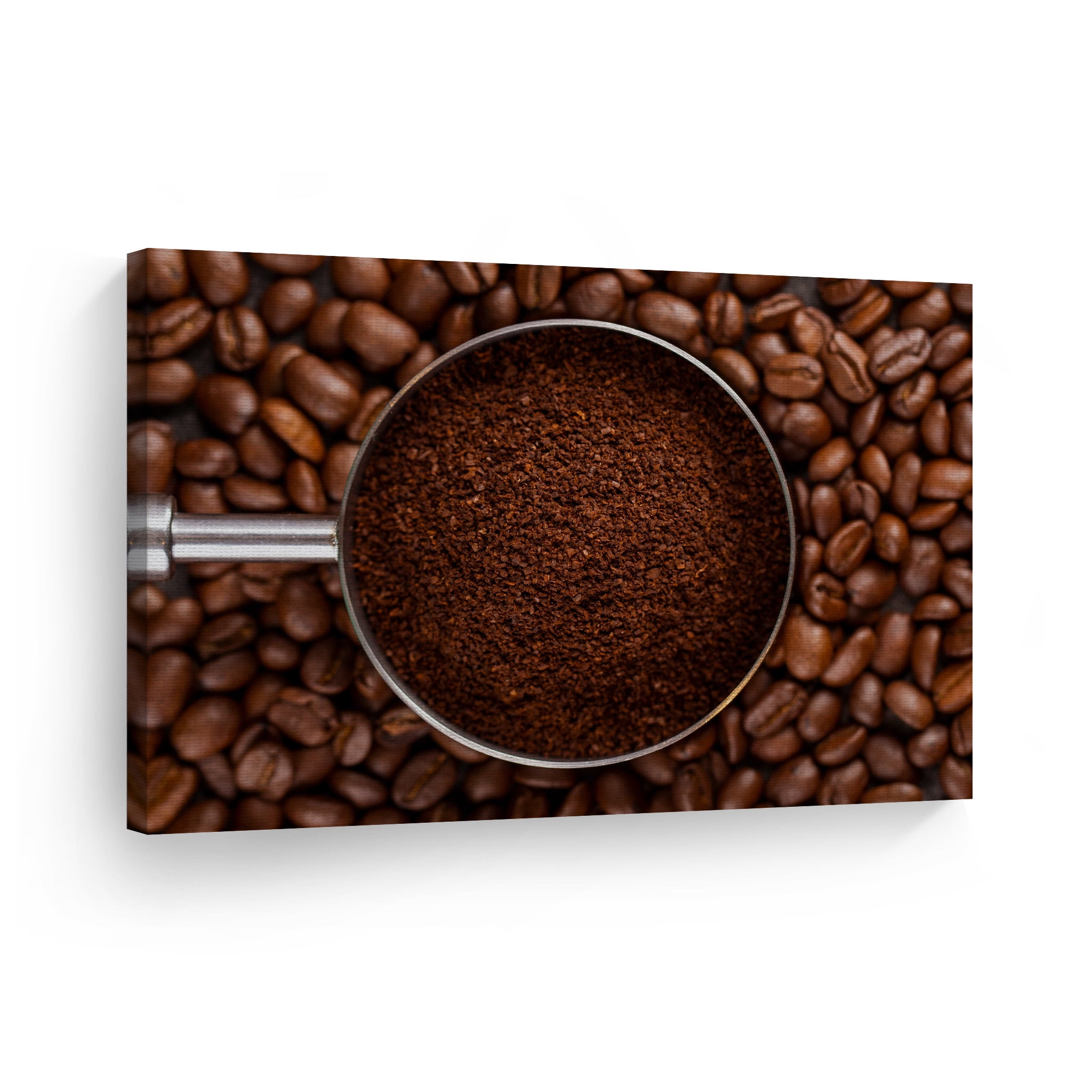 Smile Art Design Delicious Coffee Beans and Powder Kitchen Canvas Wall ...
