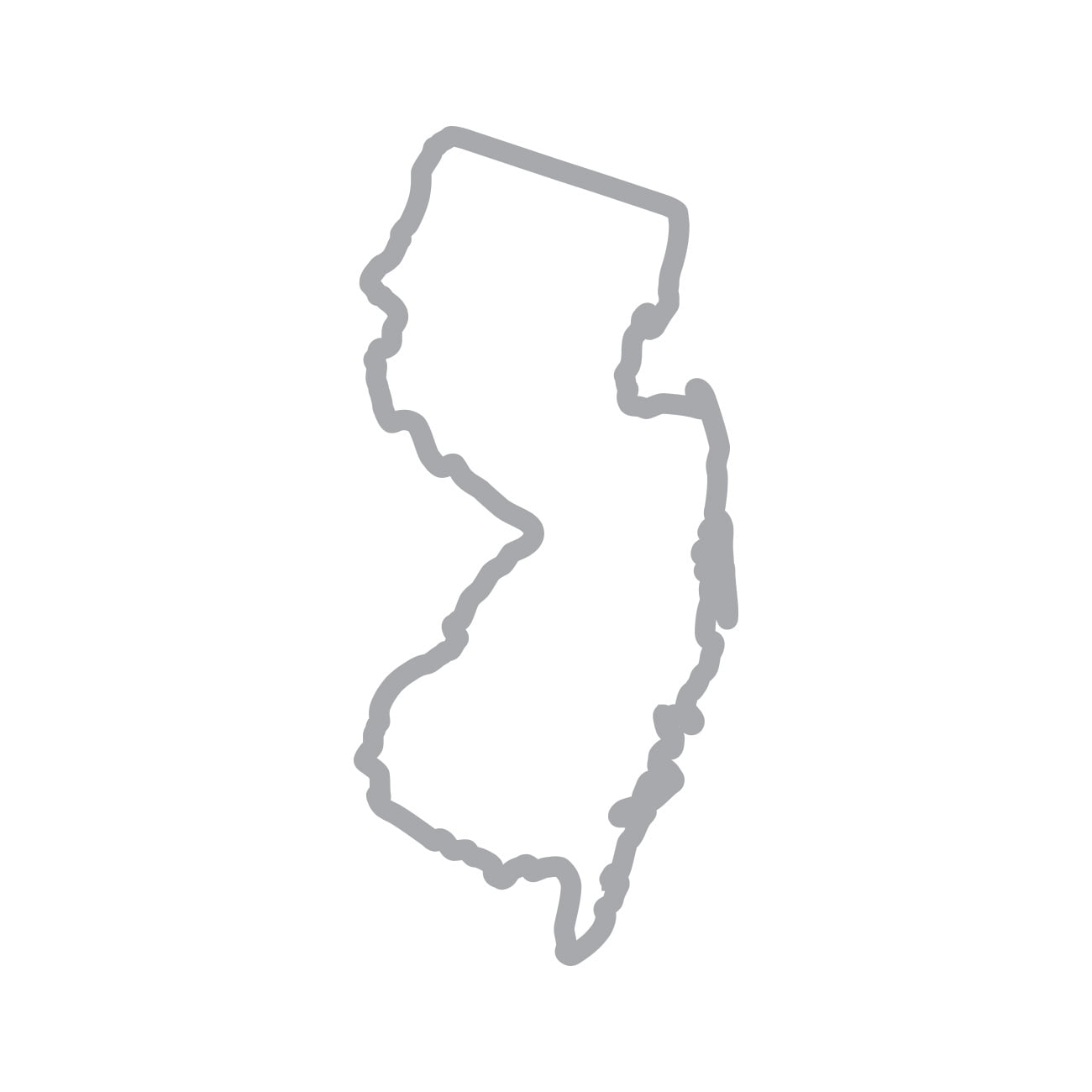 New Jersey Outline Sticker Decal Die Cut - Self Adhesive Vinyl - Weatherproof - Made in USA ...
