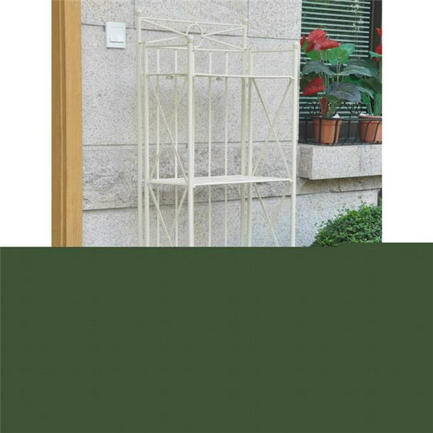 4-Tier Iron Folding Bakers Rack, White - 28 lbs - Walmart.com