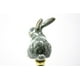Gray Rabbit Finial Hand Painted Porcelain 2.5"h - Walmart.com
