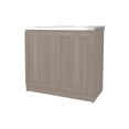 Miekor Furniture Haivana Utility Sink Base Cabinet with Double Doors ...