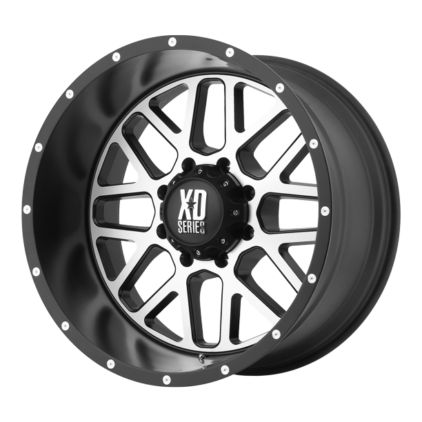 20" Inch 5x139.7 4 Wheel Rims KMC XD820 20x9 +0mm Black Machined ...