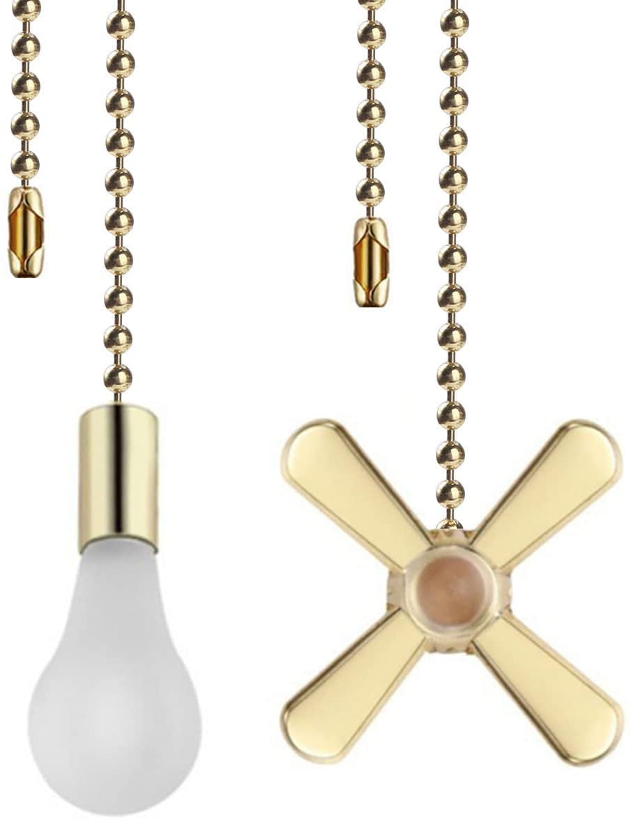 Ceiling Fan Pull Chains, 2pcs 3mm Diameter Beaded Ball Fan Pull Chain ...