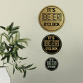 Signs ByLITA Circle It’s Beer O'Clock Sign (Black) - Large - Walmart.com