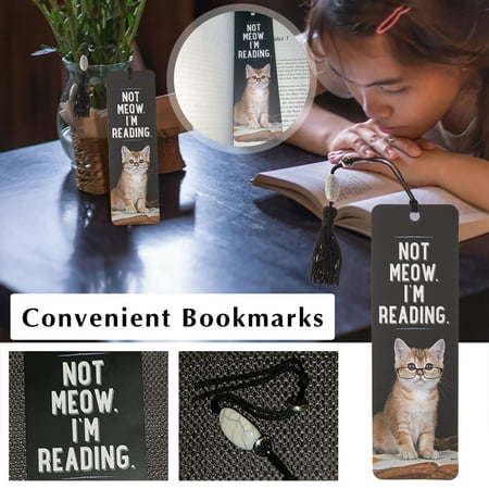 Dvkptbk Bookmark Bookmark Not Meow, I Am Reading Cats Bookmarks Slogan ...
