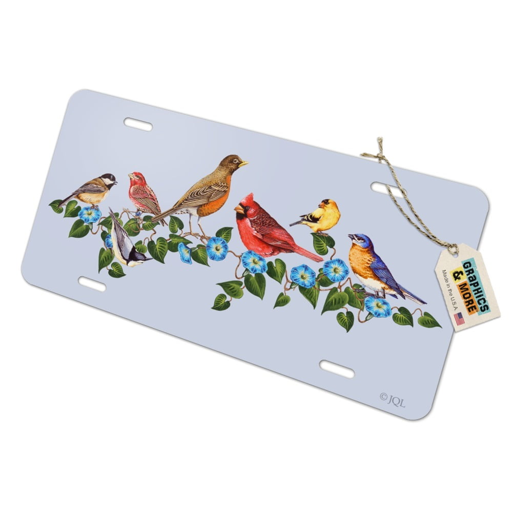 Songbirds and Flowers Cardinal Novelty Metal Vanity Tag License Plate ...