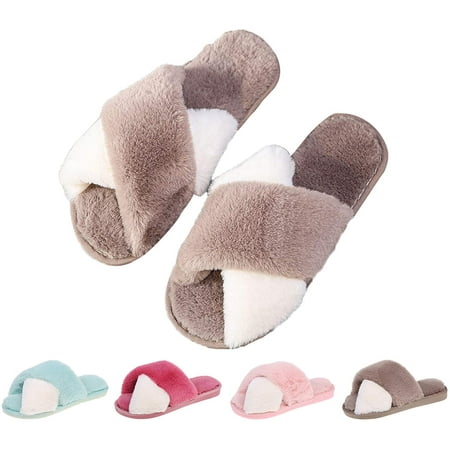 Cozy House Slippers for Women for Indoor and Outdoor Fuzzy Slippers ...