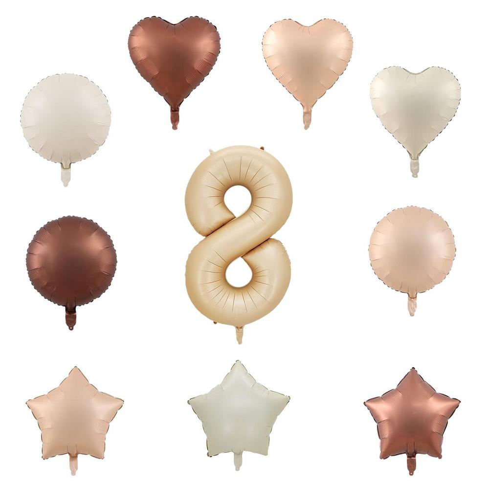 Tohuu Foil Caramel Cream Number Balloons Caramel Cream Party Baloon 40 ...