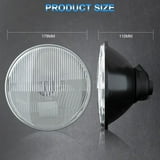 H6024 Head Light Glass Housing Lamp Classic Chrome 7" Round LED ...