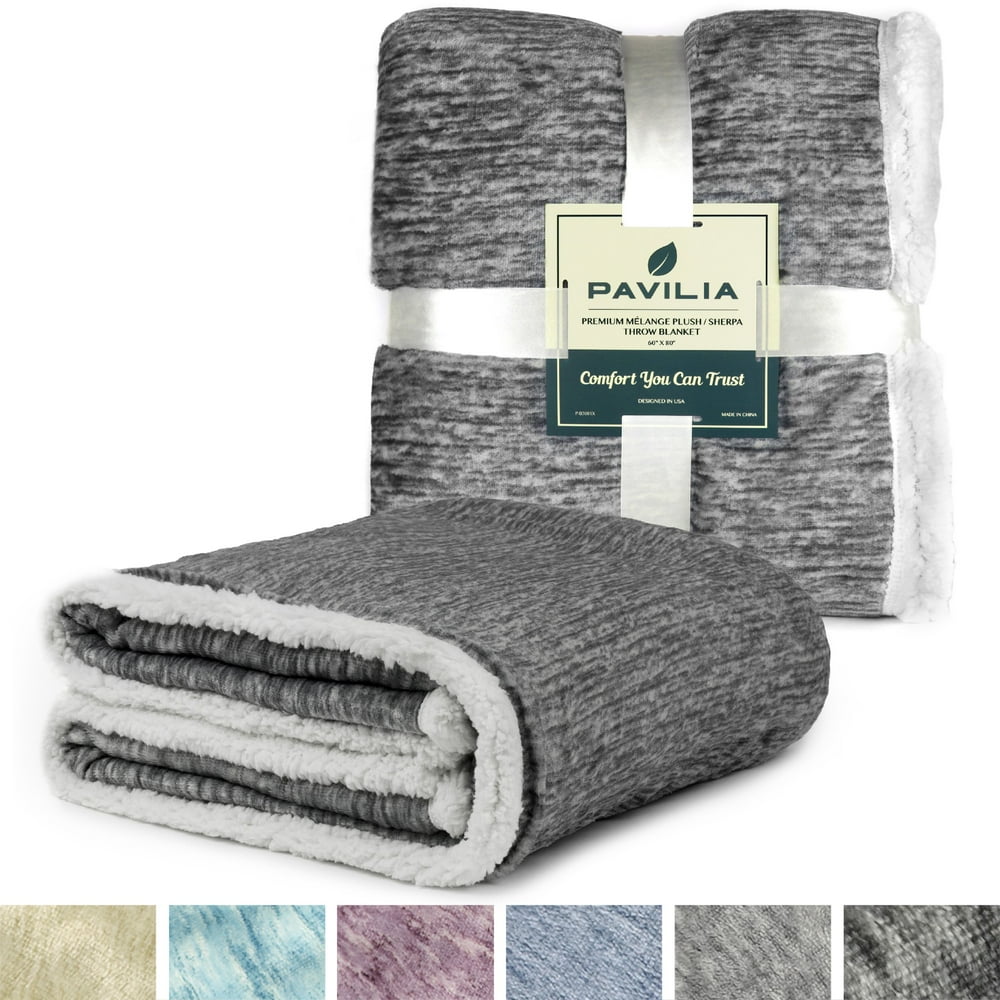 PAVILIA Melange Sherpa Fleece Blanket Twin Size | Super Soft ... PAVILIA Melange Sherpa Fleece Blanket Twin Size | Super Soft ...