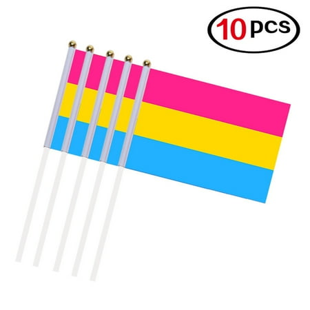 10PCS/Pack 14*21CM Gay Pride Flags Easy to Hold Mini Small Rainbow ...