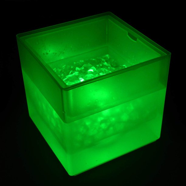 ruzhgo LED Ice Bucket Ice Cooler Large Drinks Bucket Bowl for Battery ...