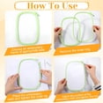 TUWAFE 5 Pack 5 Size Rectangle Embroidery Hoop,ABS Plastic Embroidery ...