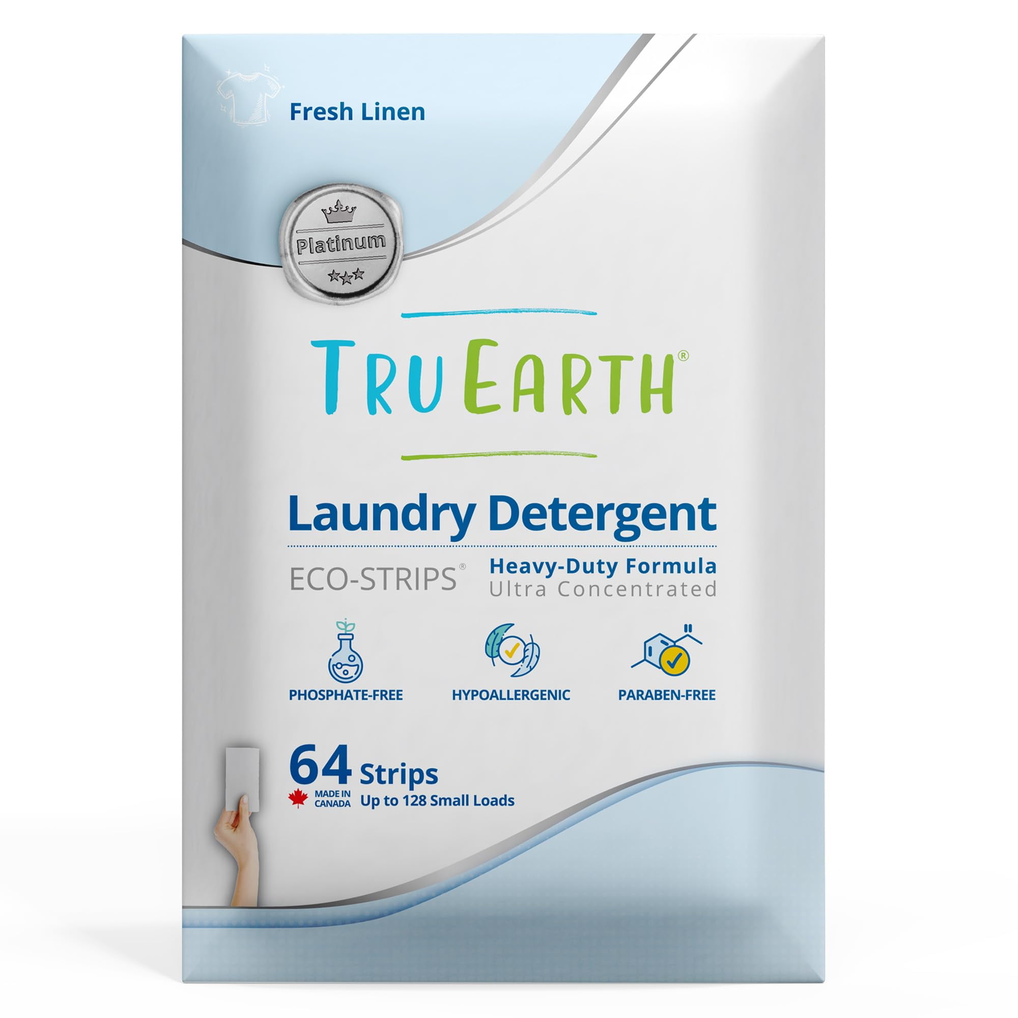 Láminas de detergente para ropa Tru Earth Platinum 128 cargas | Walmart ...