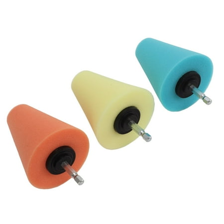 Wheel Sponge Buffing Cone, Conical 3 Hardness Wheel Hub Cone Polishing ...