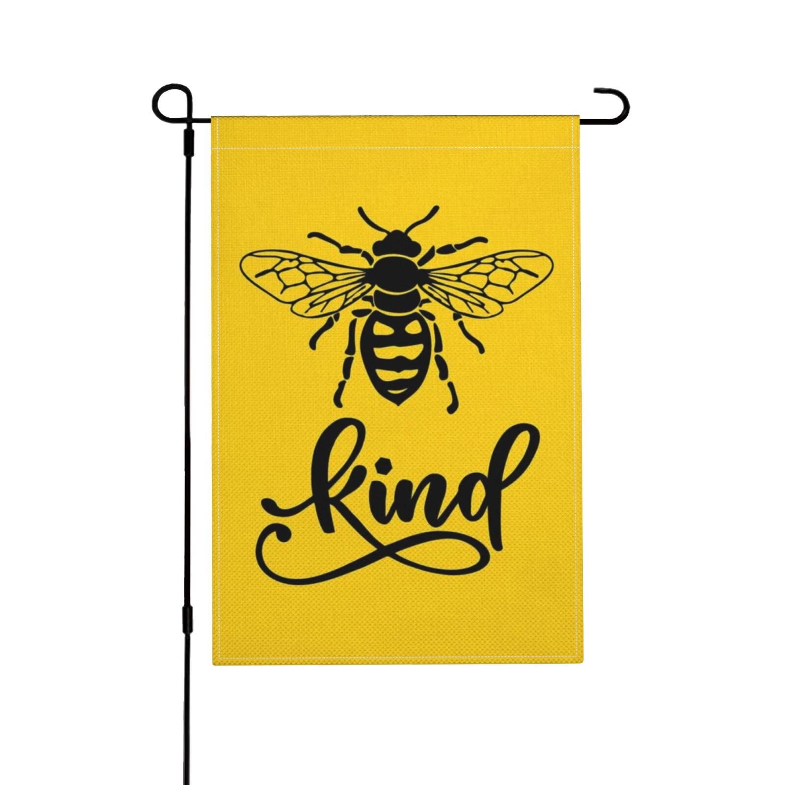 JOOCAR Bee Kind Yellow Garden Flag Vertical Double Sided Burlap Yard ...