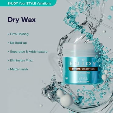 Enjoy Firm Hair Styling Dry Wax, Non-Greasy, Pliable, Workable, 2.1 oz ...