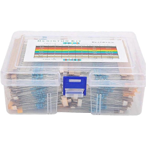 2600 Pcs 130 Values 1/4W 0.25W Metal Film Resistors Set Heavy Duty ...