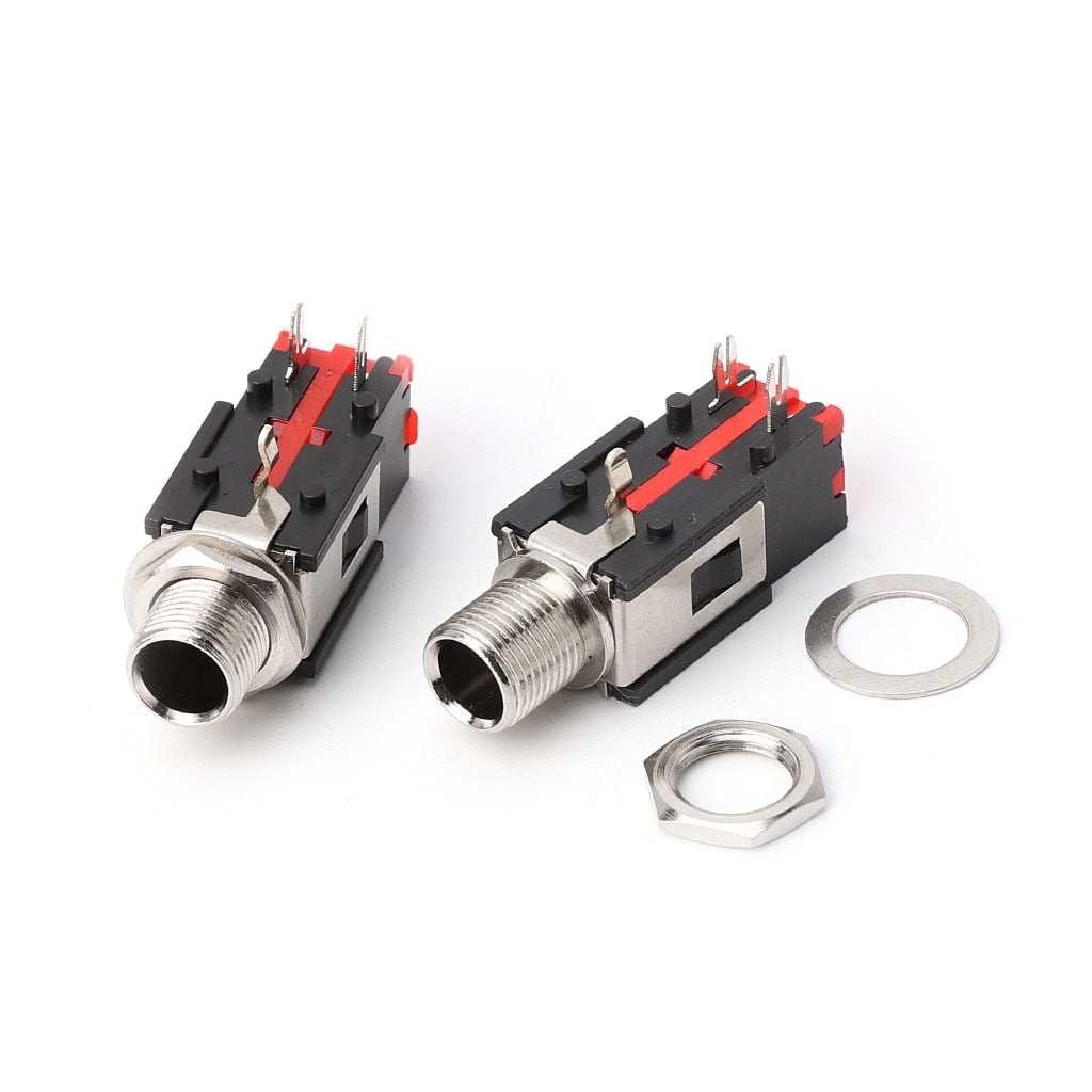 GENEMA 5PCS 6.35mm 1/4 2Pin Female Audio Stereo Phone Jack Headphone ...