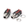 5PCS 6.35mm 1/4 2Pin Female o Stereo Phone Headphone Socket Connector ...