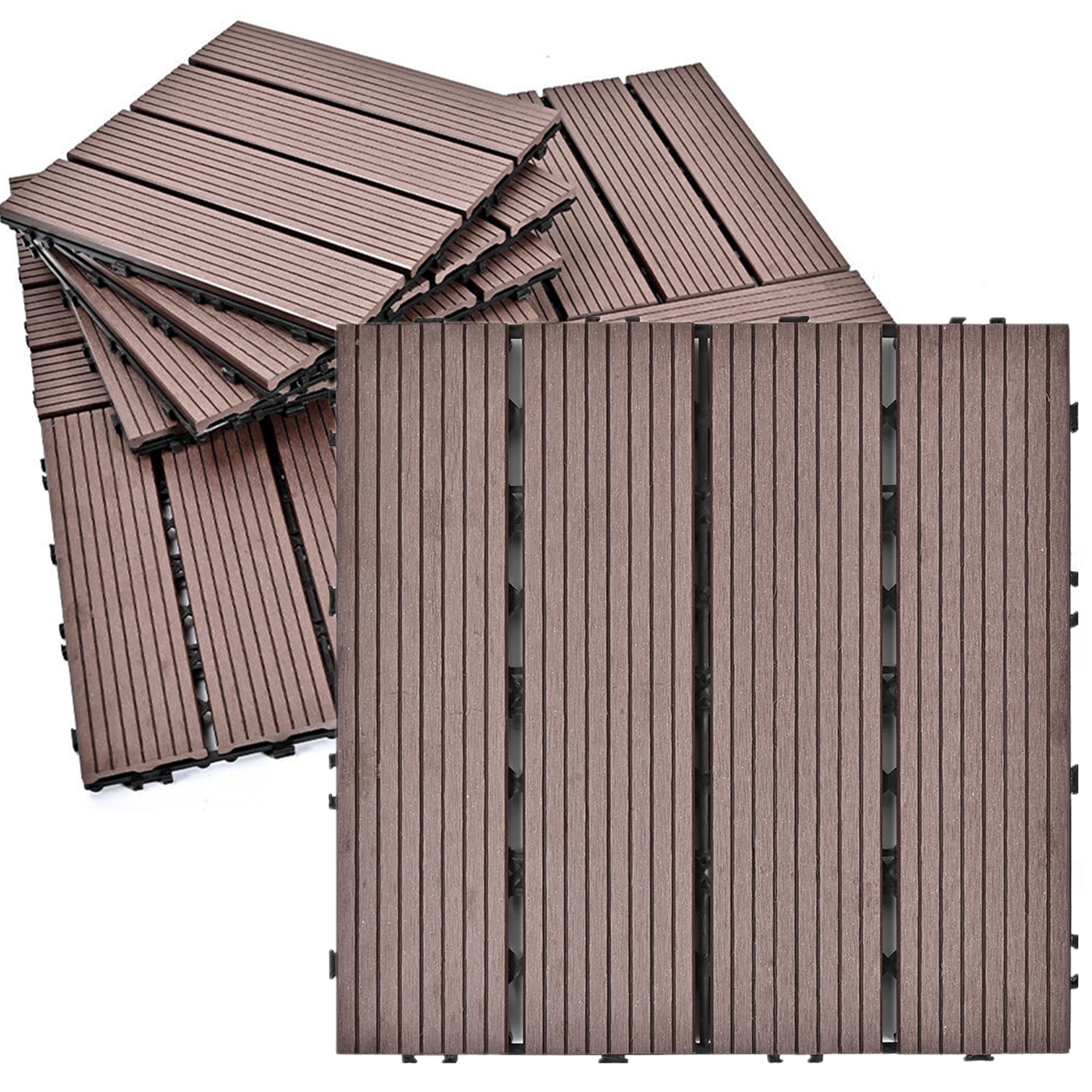 Click here for Yardlab 9 Pack 12X12 Interlocking Deck Tiles  Wood... prices