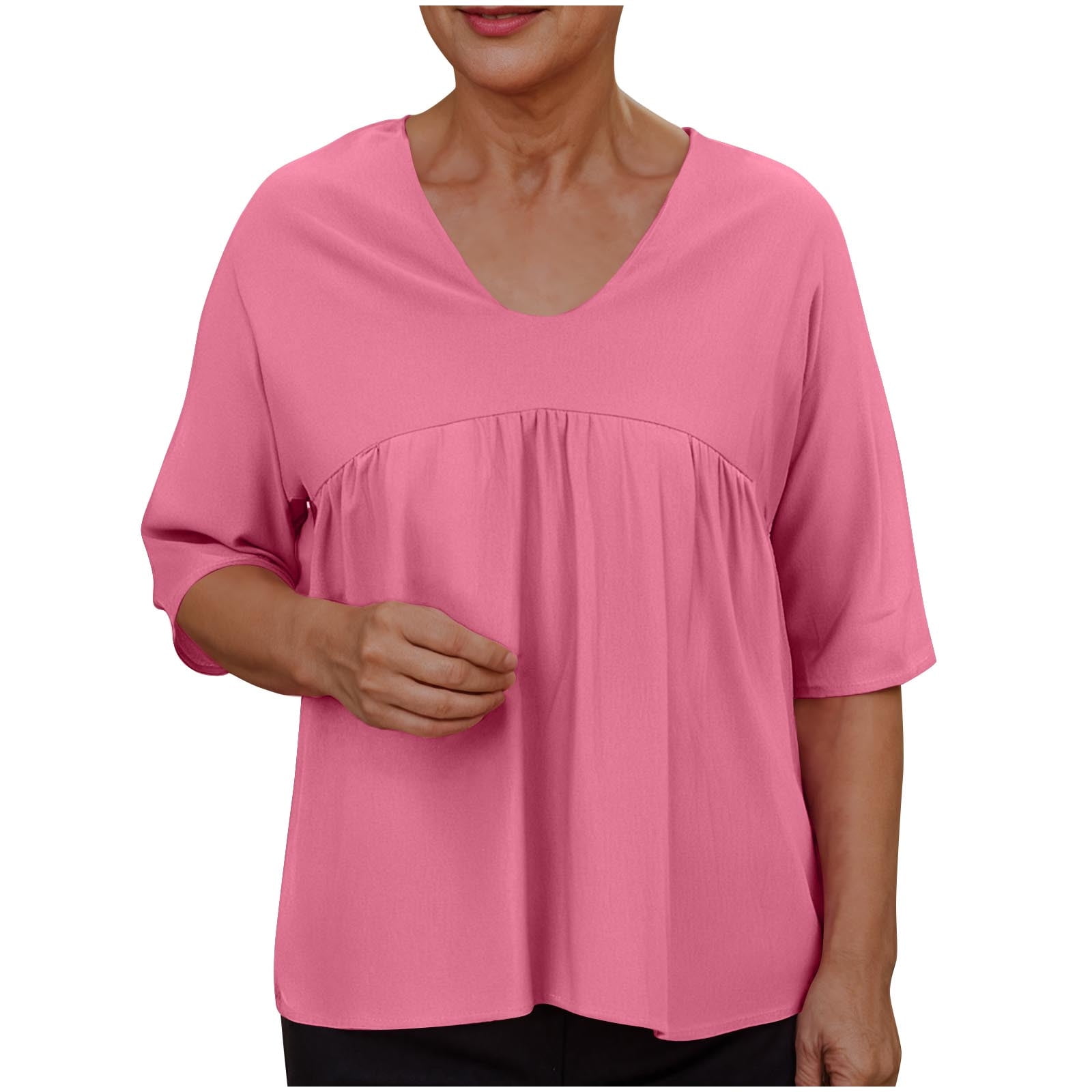 Click here for Hotojiny Plus Size Tops For Women Soft Cotton Line... prices