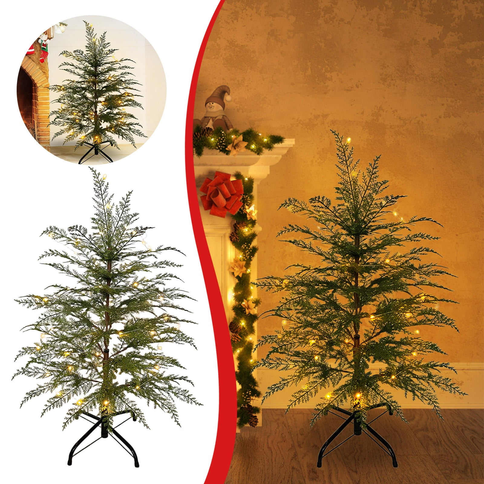 Click here for Vivavault 3ft Assembled Glitter Holiday Tree With... prices