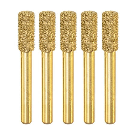 5 Pack Diamond Mounted Point 8mm Brazed Grinder Cylindrical Head 6mm ...