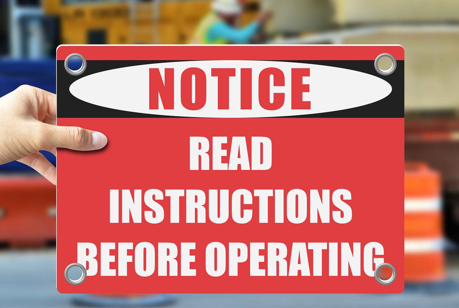READ INSTRUCTIONS BEFORE OPERATING | Warning Notice Caution Danger 3mm ...