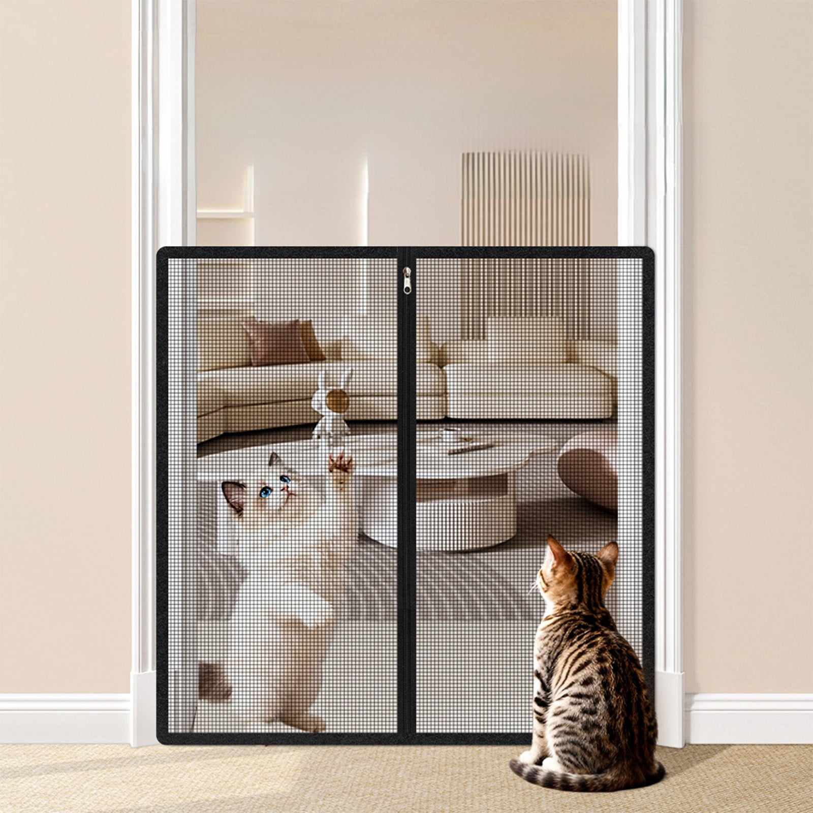 Click here for Kcavykas Pet Safety No-Drill Zippered Pet Door Bar... prices