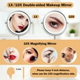 "DECLUTTR 8"" LED Lighted Beauty Magnifying Makeup Mirror, Rechargeable ...