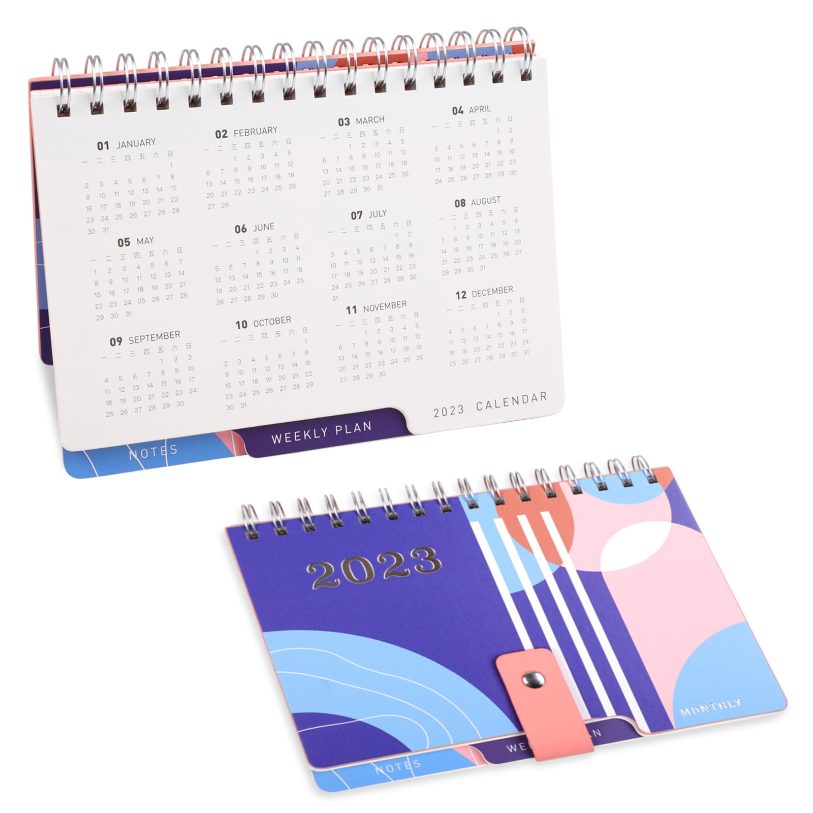 SKYDUE Academic Year Weekly and Monthly Planner - 2023 Desktop Calendar ...