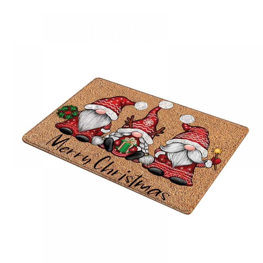 Christmas Decorative Doormat Gnome Tomte Xmas Welcome Door Mat Rubber ...