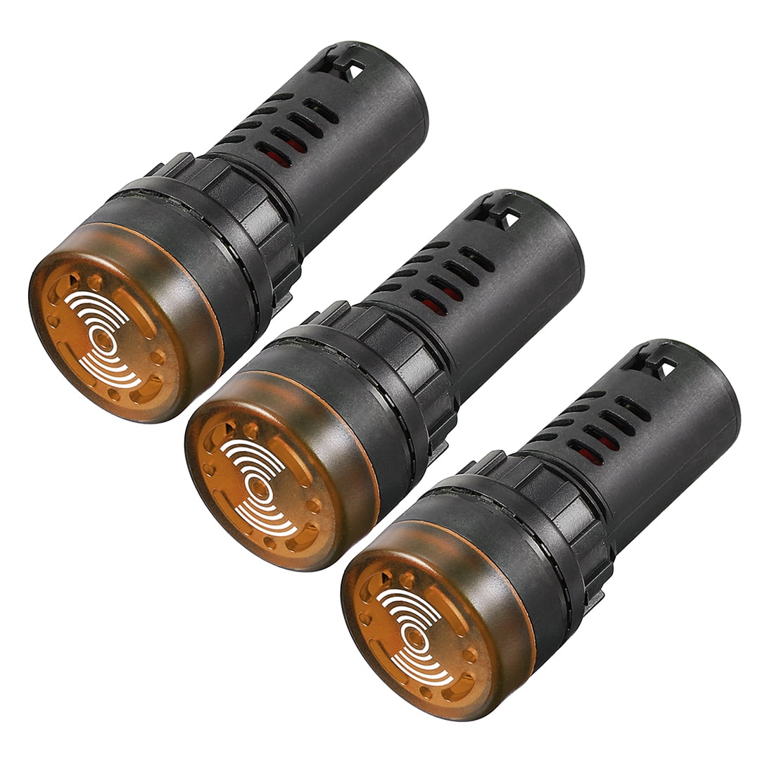 3pcs Pilot Light /DC 24V Panel Indicator Flashing Alarm with Buzzer ...