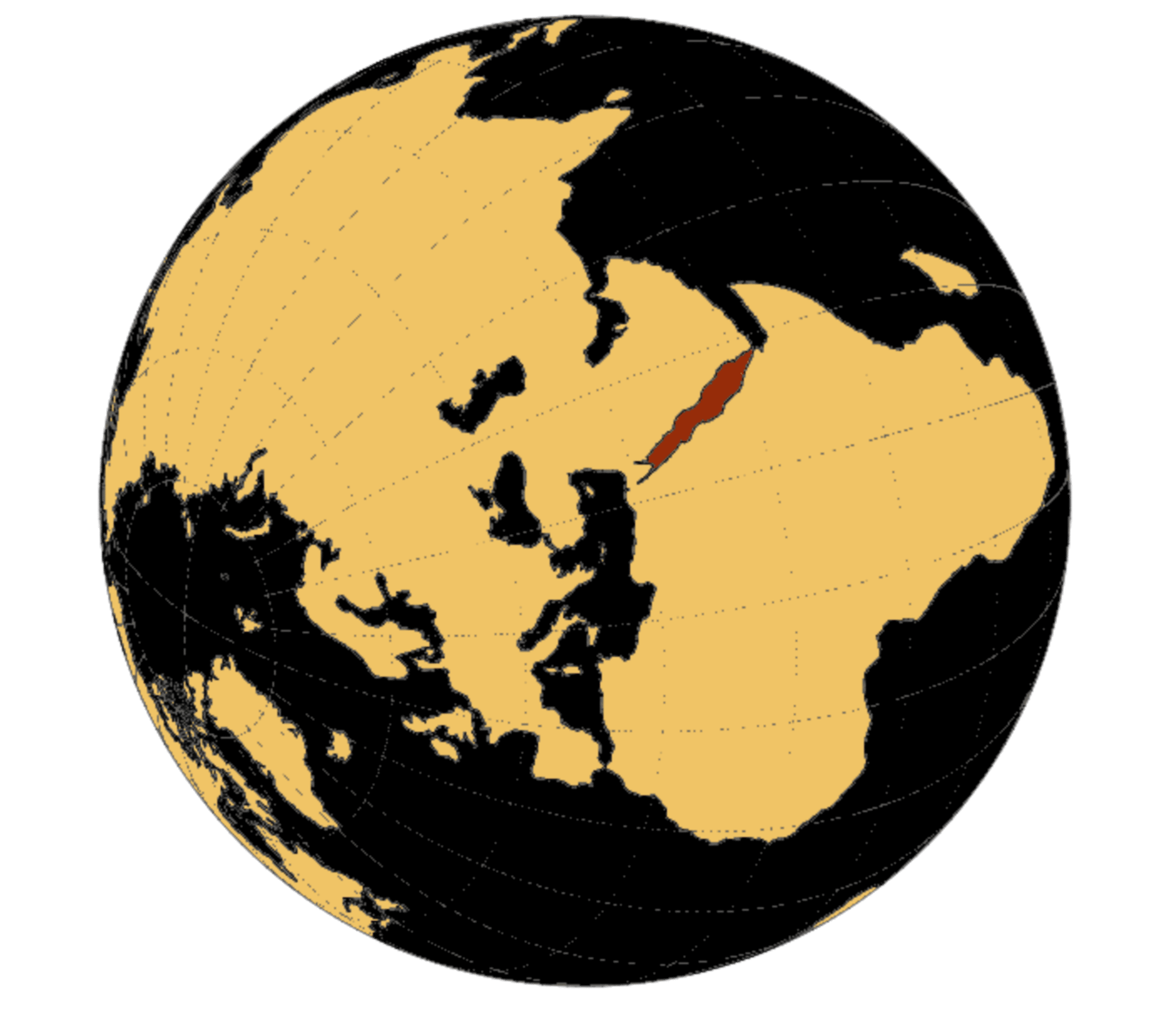 Orthographic Map Of The World - United States Map