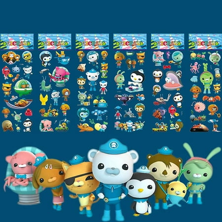 Octonauts 6/12pcs Different Styles 3d Cartoon Bubble Sticker Toys ...