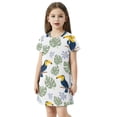 BZSMCE Short Sleeve dress Dress Casual Cotton Dresses-Toucan Bird ...