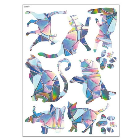 Anti Collision Window Sticker Reflective Glass Decal Reusable Removable ...