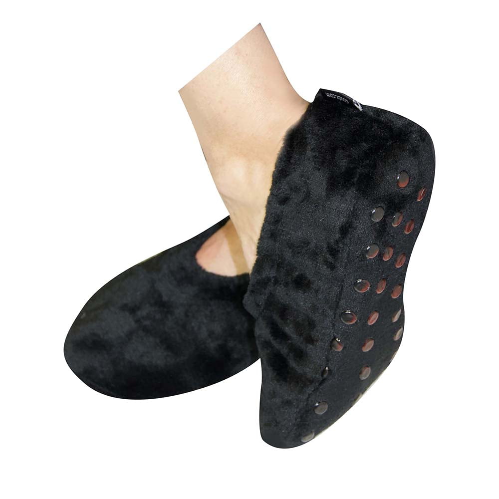 Cloudz - Cozy Plush Memory Foam Travel Slippers - Black - Walmart.com