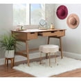 Riverbay Furniture Home Bedroom Wooden Writing Study Table with 3 ...