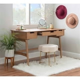 Riverbay Furniture Home Bedroom Wooden Writing Study Table with 3 ...