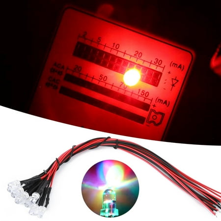 LED Diode Wired, Multicolor Flash Mode Light Emitting Diodes, 50Pcs ...