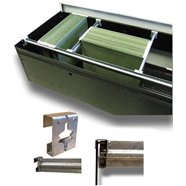 Steel Hanging Folder Drawer Frame, Legal Size, 23" To 27" Long, Gray, 2 ...