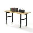Odaof 48” Solid Wood Workbench, Adjustable, 3000 Lbs, for Garage ...