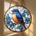 Blue Bird with Flowers Window Hanging – Decorative Glass Art - Walmart.com